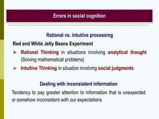 Social cognition: Perceiving self and others | PPT