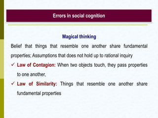 Social cognition: Perceiving self and others | PPT