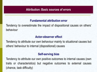 Social cognition: Perceiving self and others | PPT