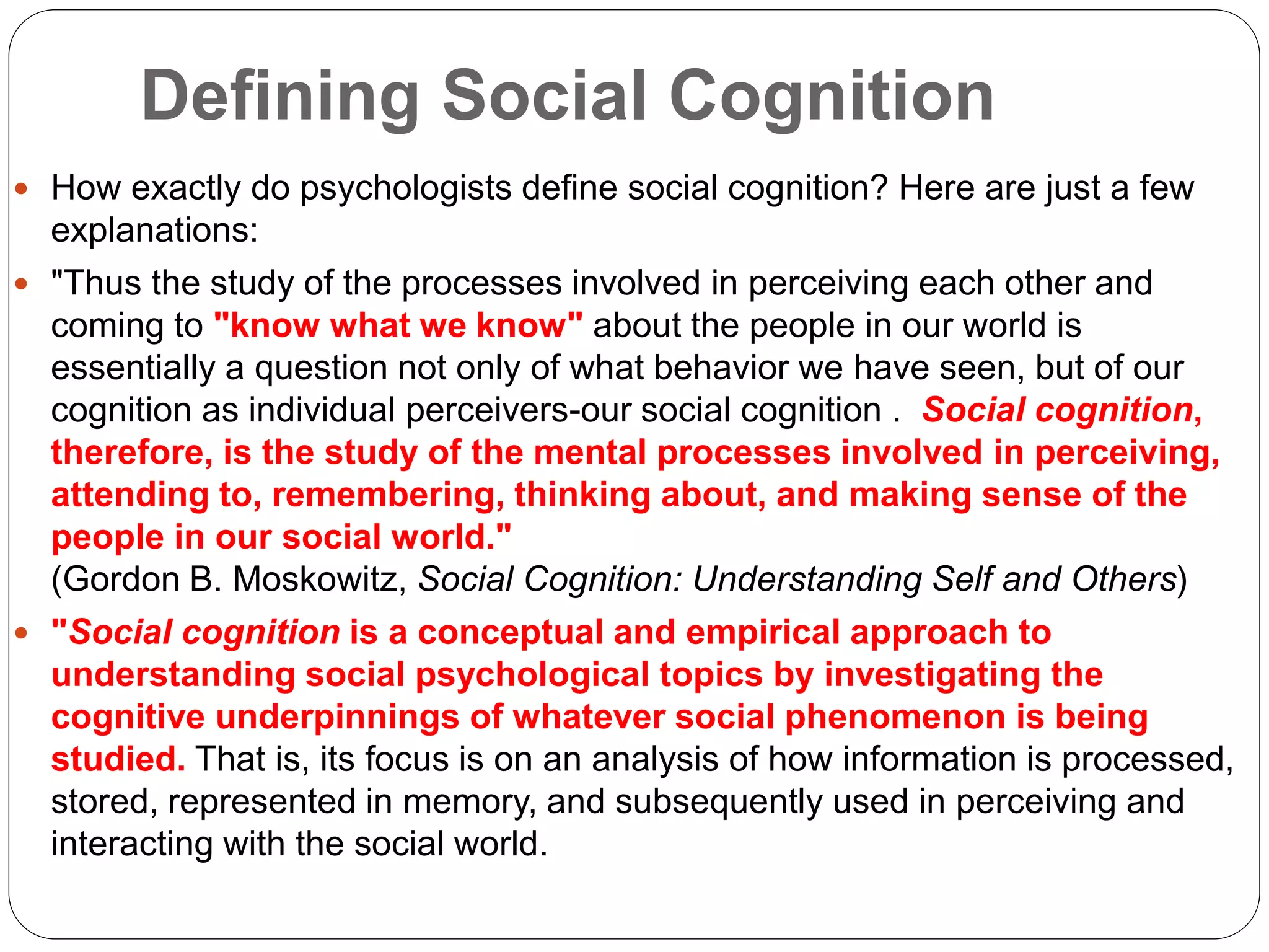 Social cognition | PPTX