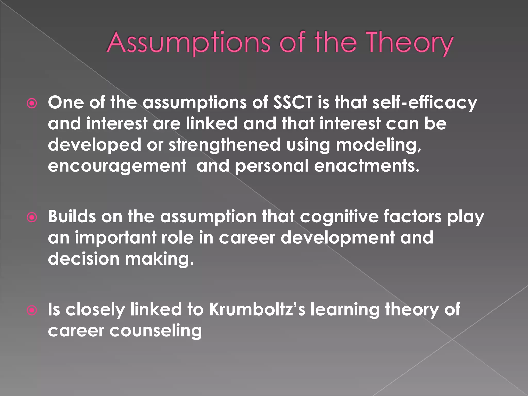 Social cognitive career presentation | PPTX