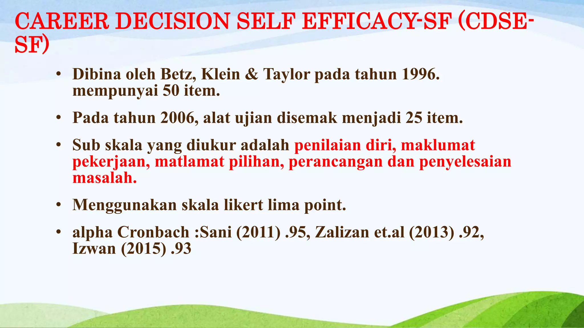 Social cognitive career theory scct | PPTX