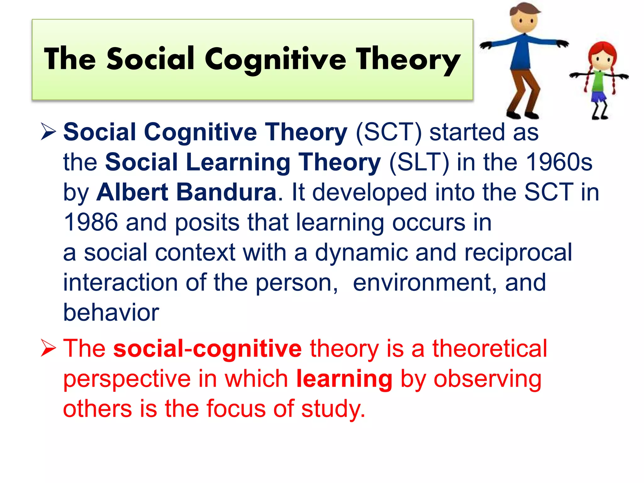 Social cognitive learning – Albert Bandura | PPTX