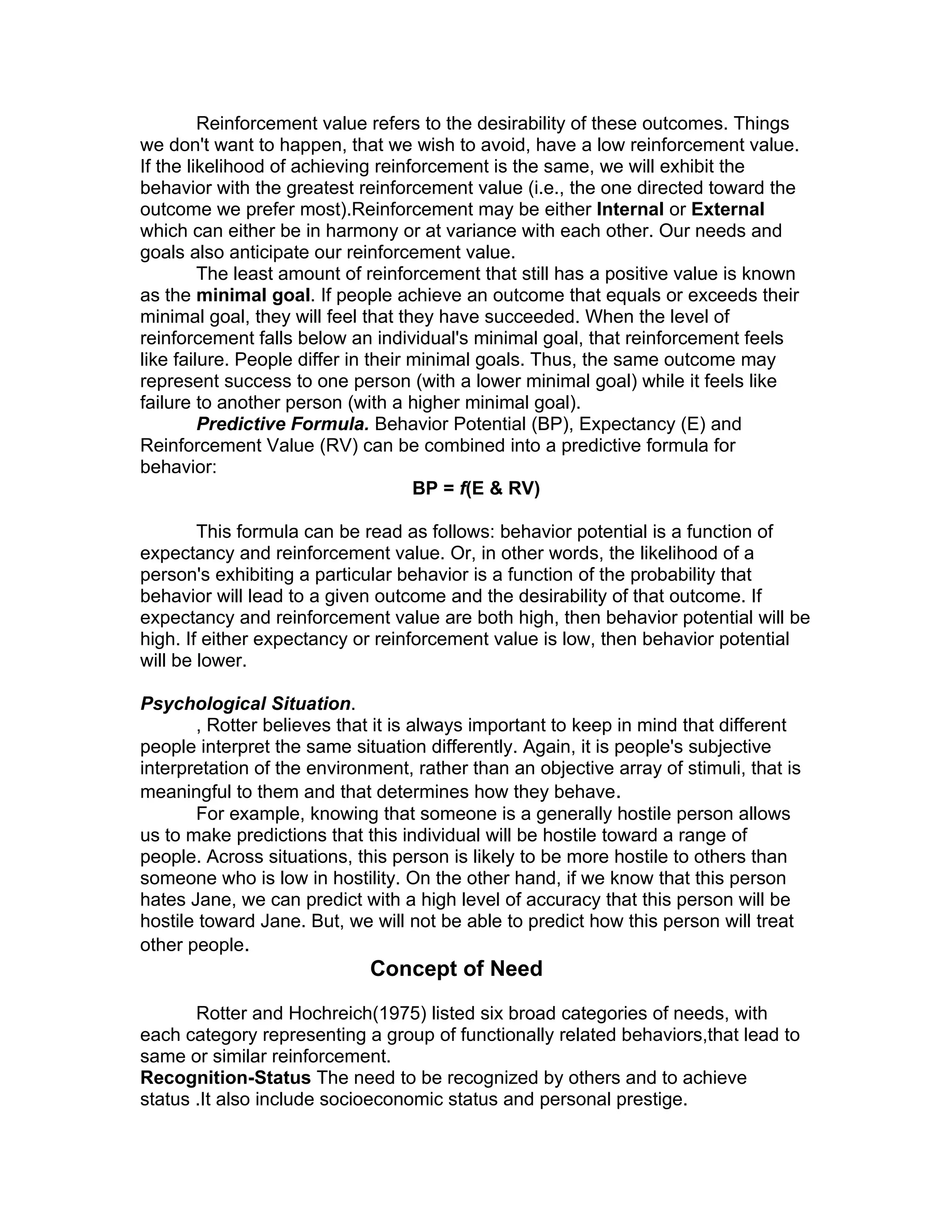 Social Cognitive Learning Perspective | DOC