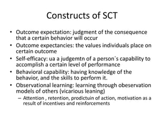 Social cognitive theory | PPTX