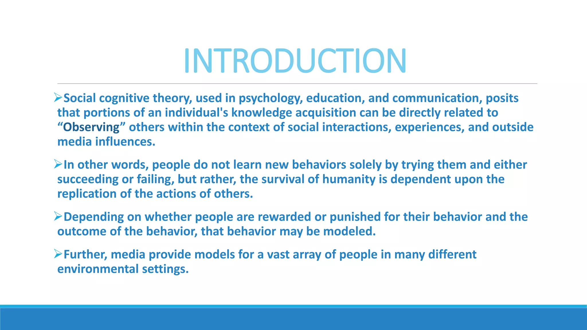 Social cognitive theory | PPTX