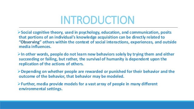 Social cognitive theory