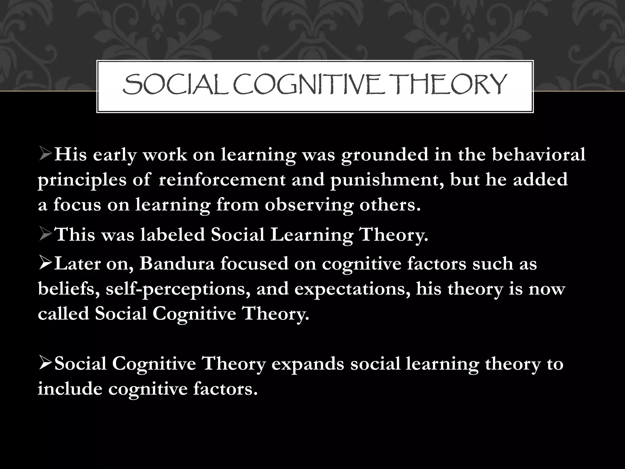 Social cognitive theory | PPTX