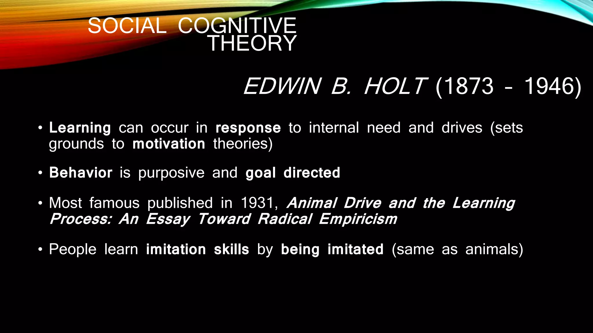 Social Cognitive Theory In a Workplace | PPTX