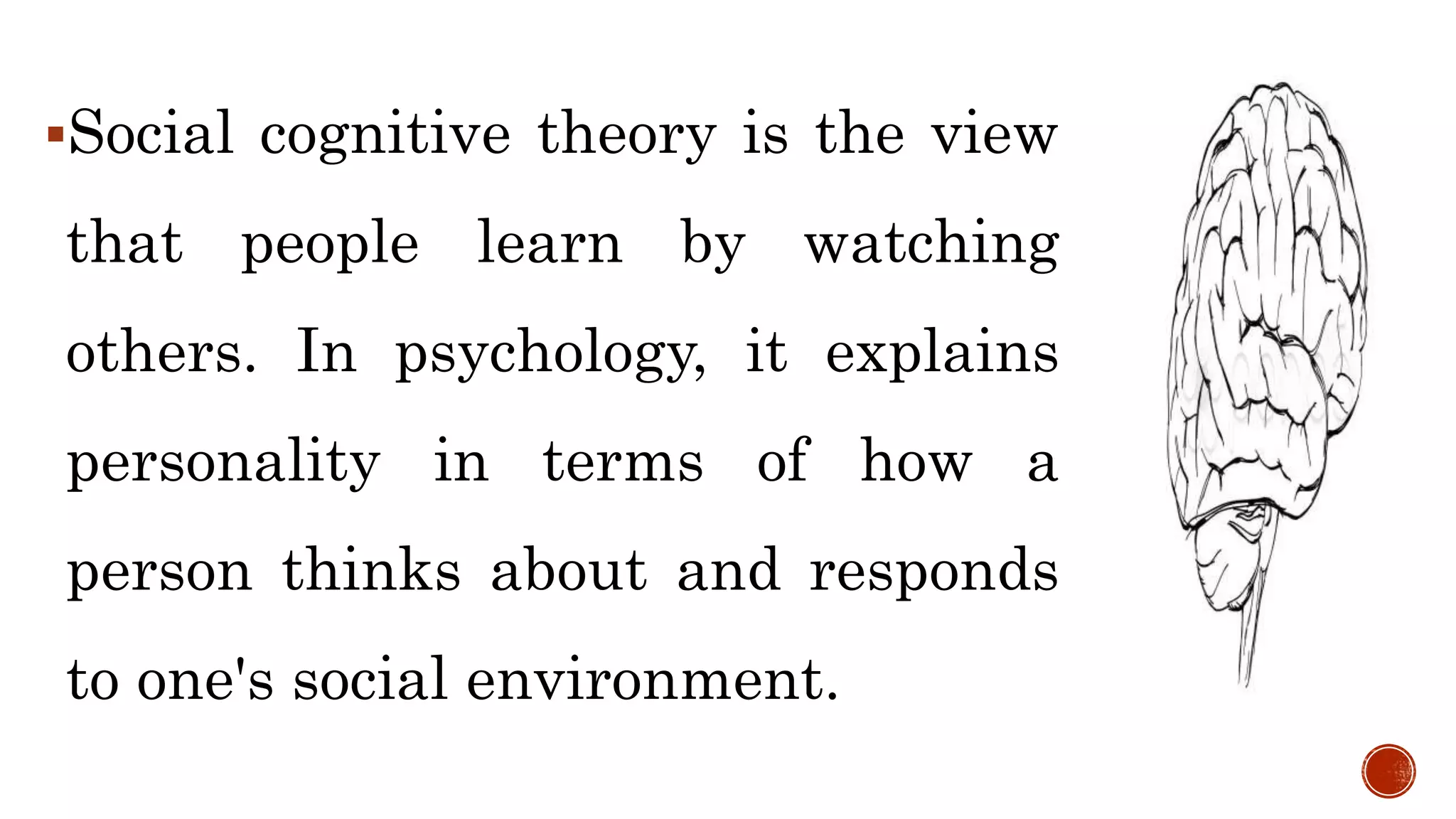 Social cognitive theory in socio cultural approach to learning behavior ...