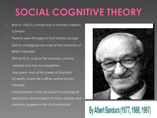 SME 604 - Social Cognitive Theory (Self-Efficacy) | PPT