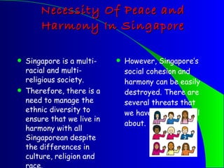 Social cohesion in singapore | PPT
