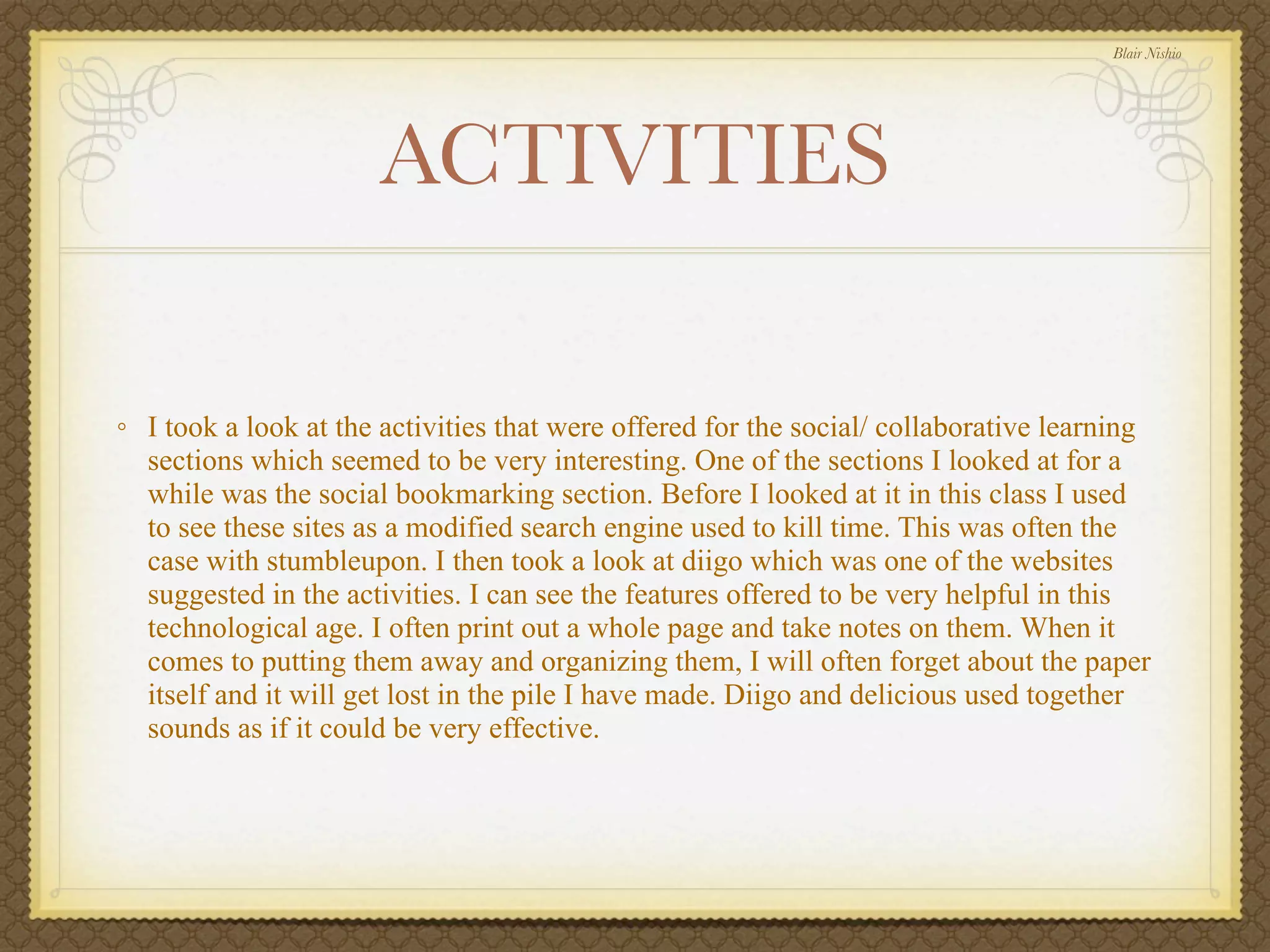 Social : collaborative learning | KEY