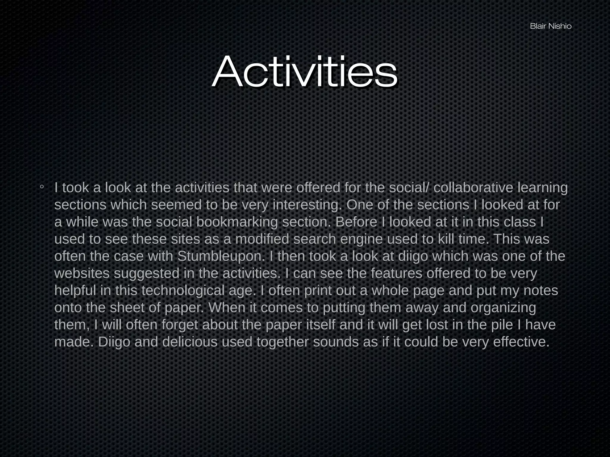 Social : collaborative learning | PPT | Social Networking | Internet