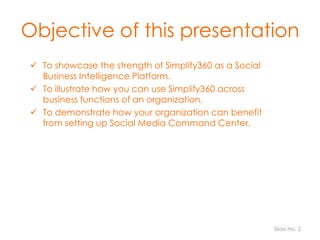 Social Media Command Center - Simplify360 | PPTX