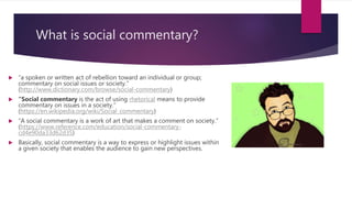 Social commentary in american humor | PPTX