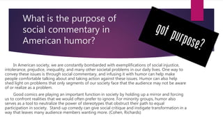 Social commentary in american humor | PPTX