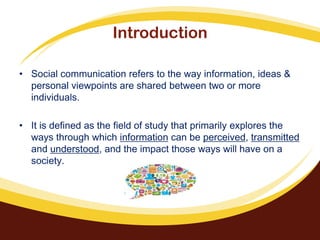 Social Communication | PPTX