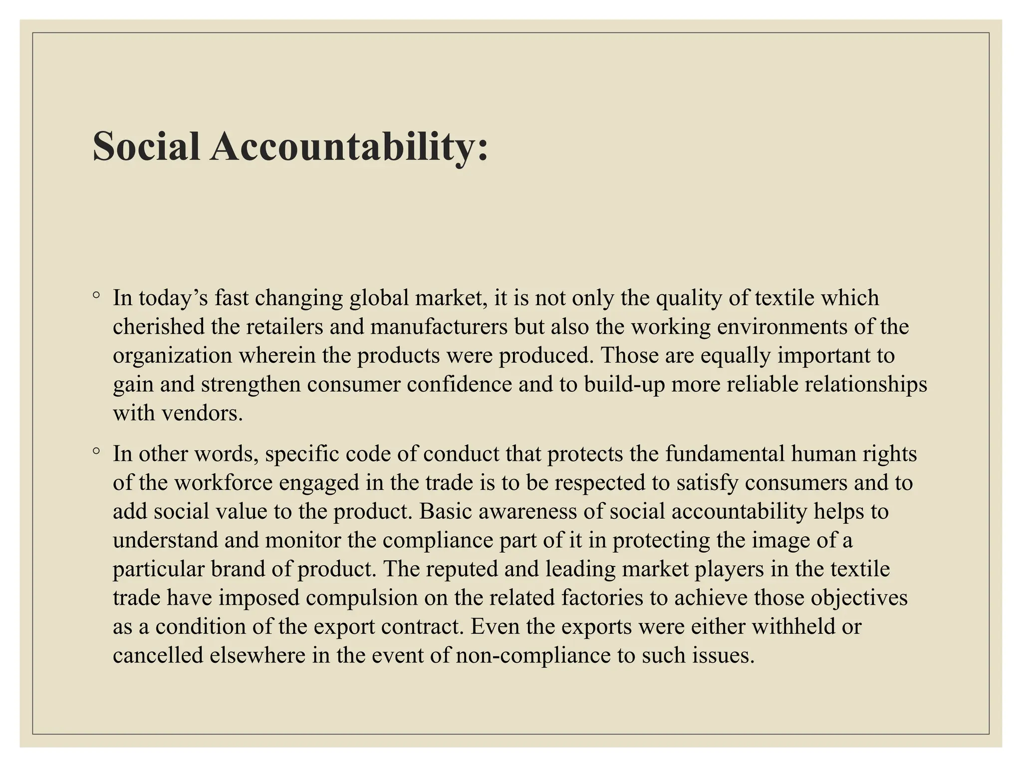 social compliance in the textile industr | PPTX