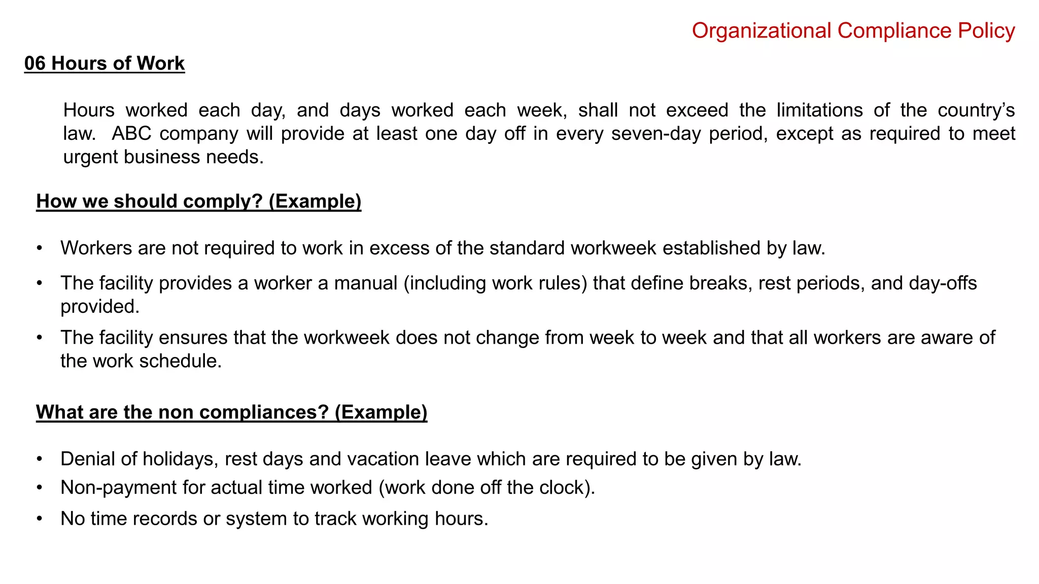 Social compliance policy | PPTX