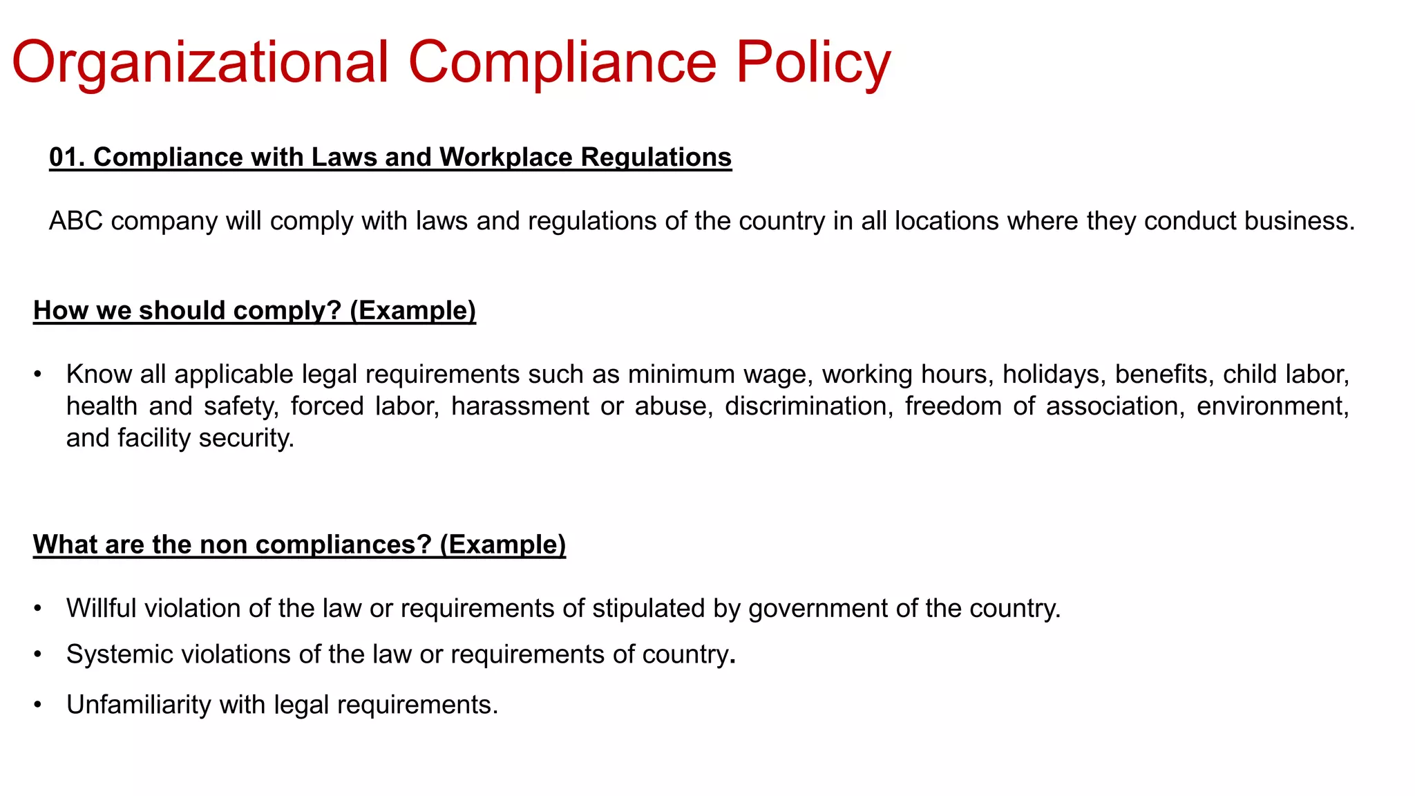 Social compliance policy | PPTX