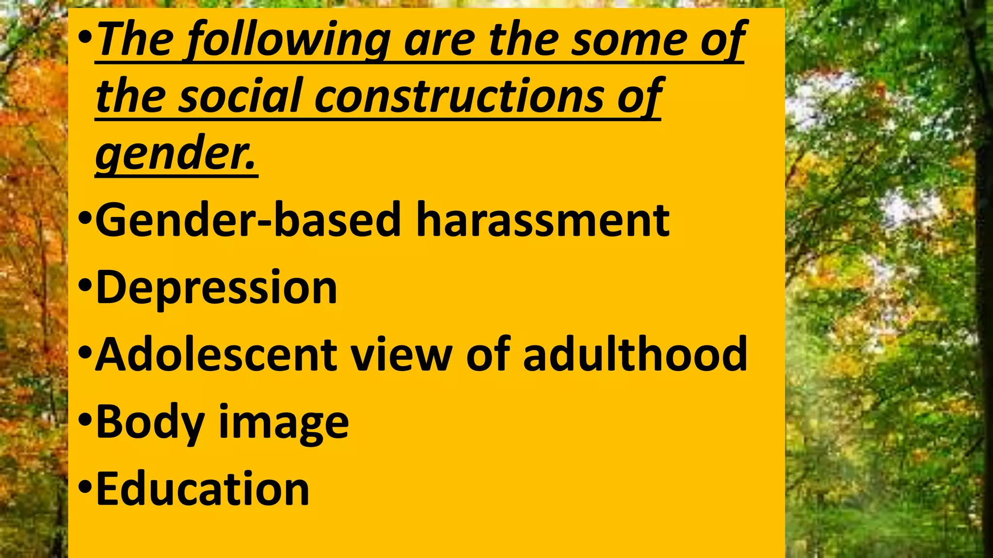 gender as a social construct | PPTX