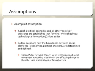 Social constructionism of technology | PPTX