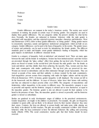 Social construction of gender | DOCX