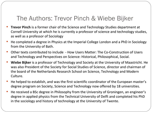 Social Construction Of Technology | PPT