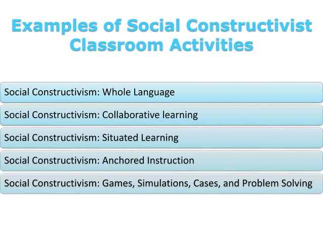 Social constructivism | PPTX | Education