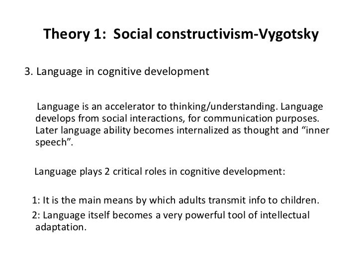Social Constructivism & Cognitive Development Theory Social Constructivism & Cognitive Development Theory