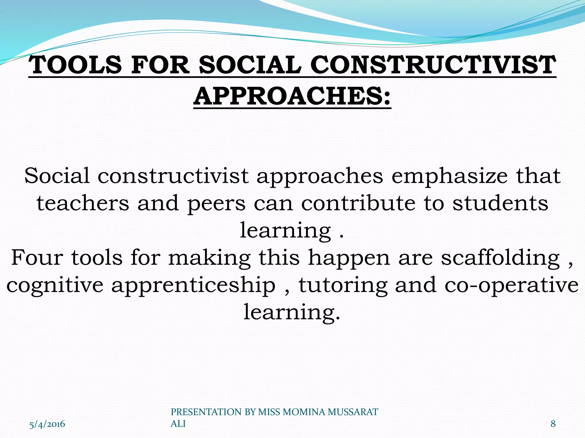 Social Constructivist Approach Ppt