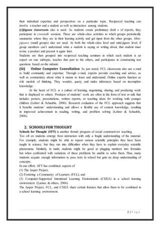 Social constructivist programs | DOCX