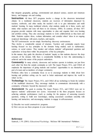 Social constructivist programs | DOCX