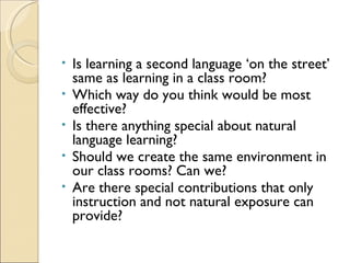 Social context of language learning | PPT