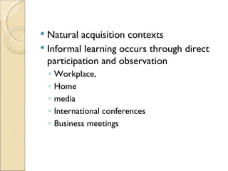 Social context of language learning | PPT