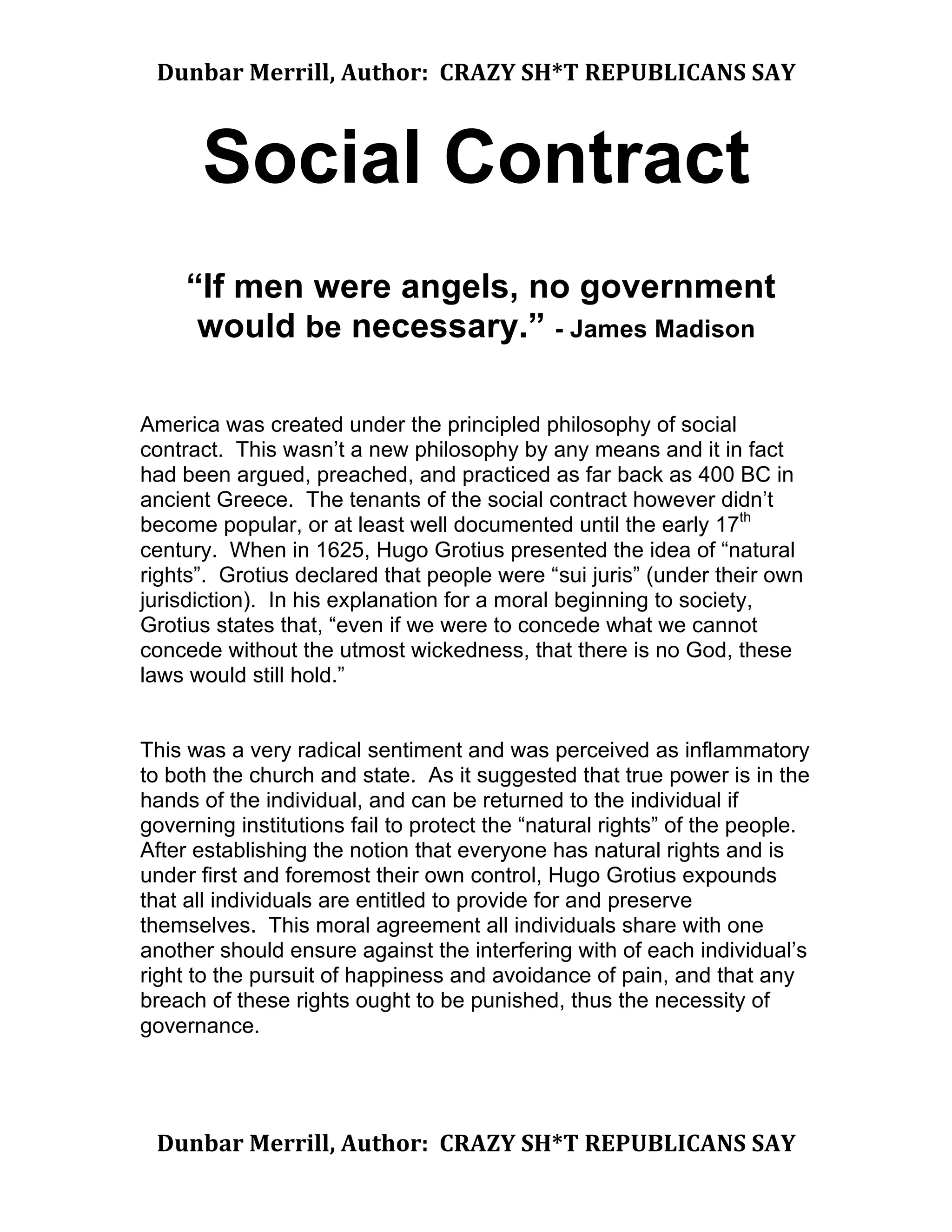 Social Contract | PDF