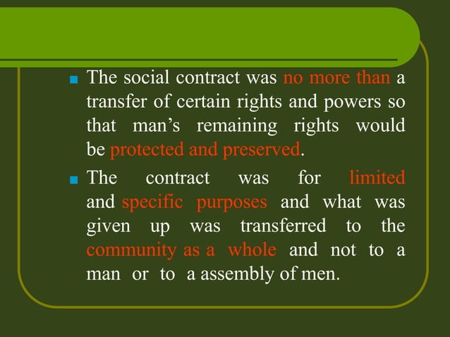 Social contract theory | PPTX | Politics