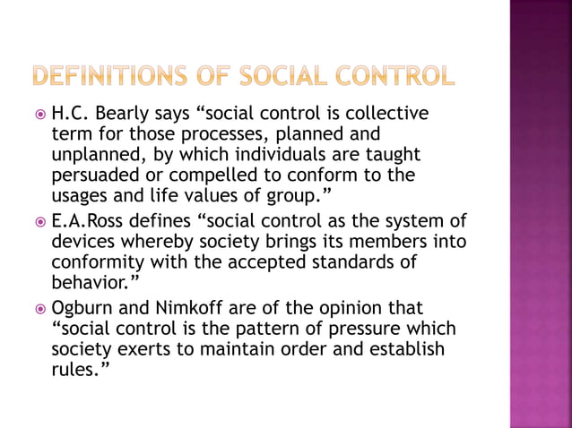 Social control | PPTX