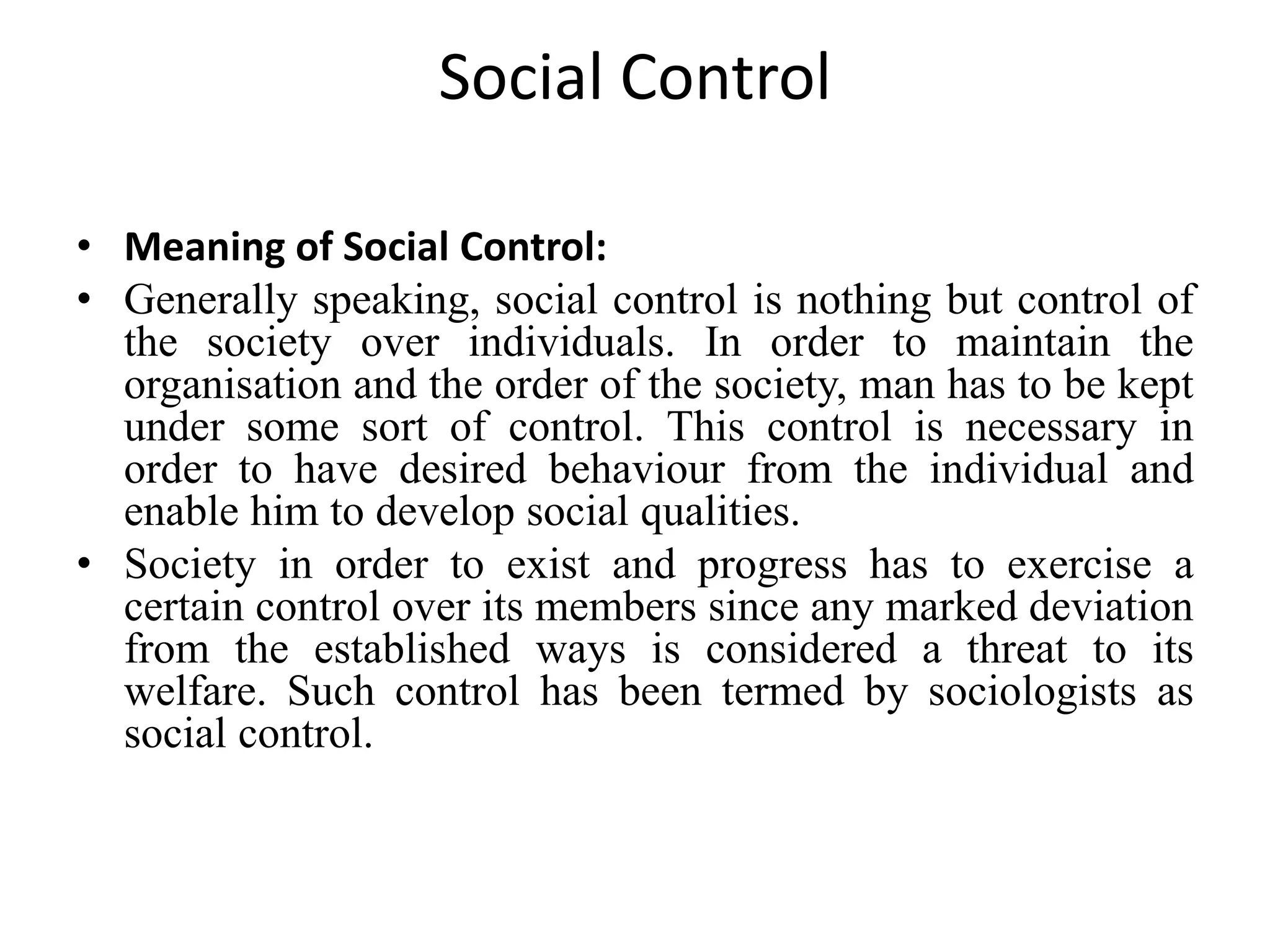 Social control | PPTX