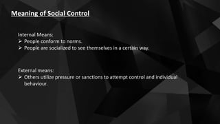 Social control | PPTX