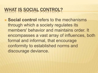 Social control.pptx sociology BBA Semester 3 | PPT