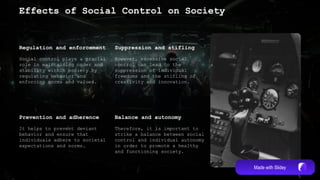 social control presentation on a sociological point of view | PPT