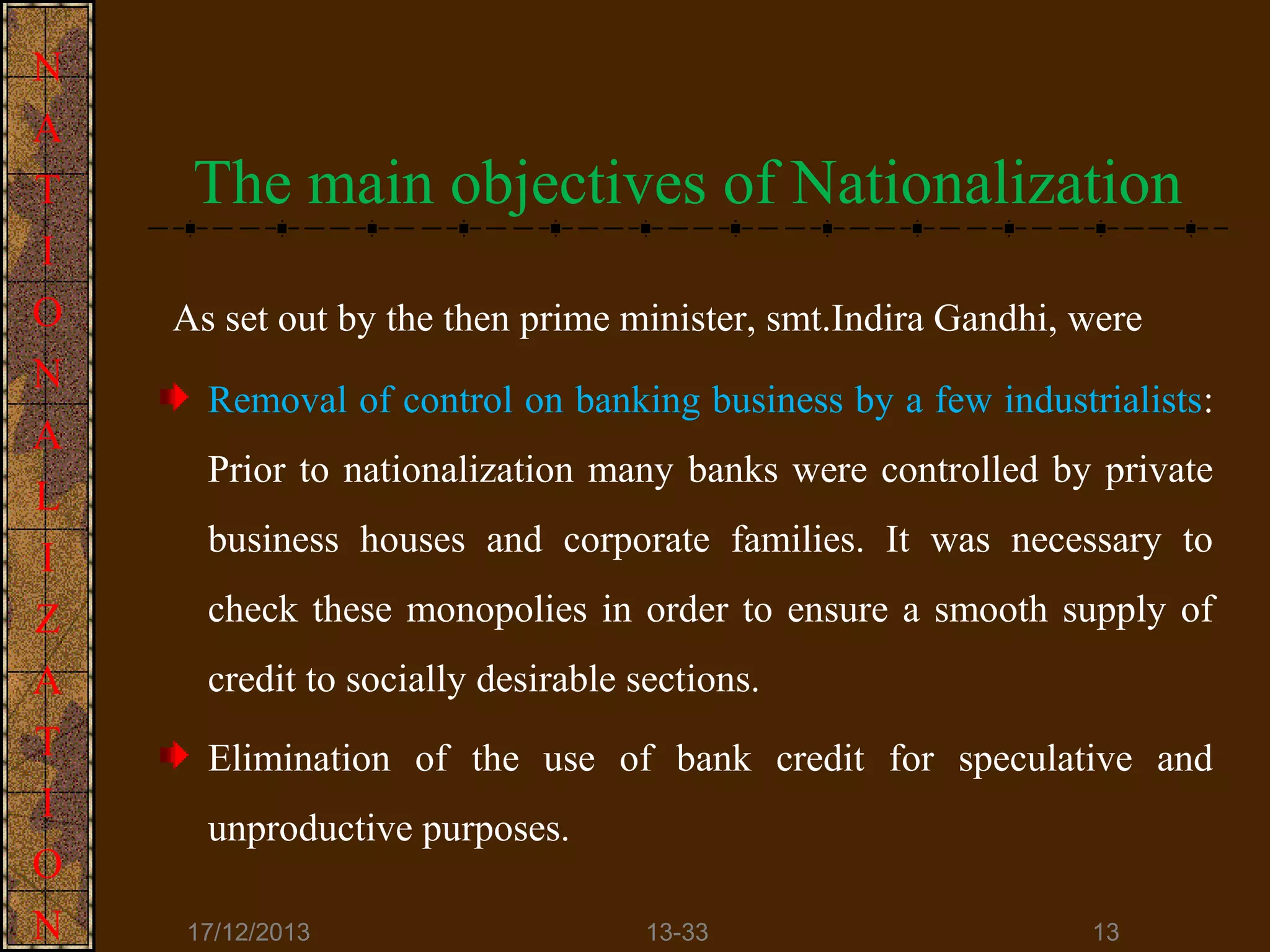 Social control and nationalization of banks. pptx.vasanth gowda uas ...