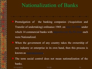 Social control and nationalization of banks. pptx.vasanth gowda uas ...