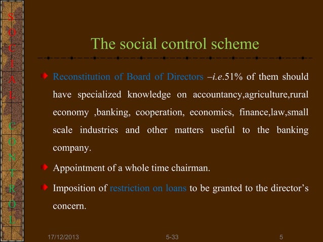 Social control and nationalization of banks. pptx.vasanth gowda uas ...