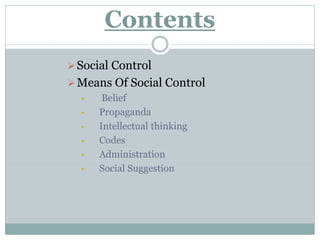 Social Control | PPTX