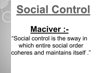Social Control | PPTX
