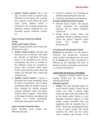 Social control by rizwan aslam | PDF