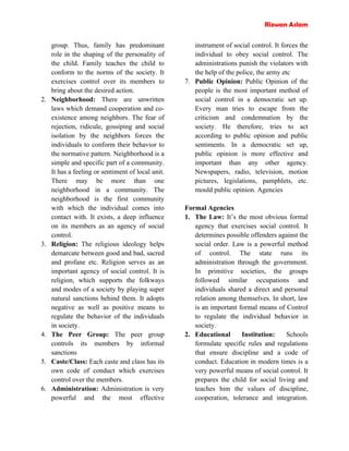 Social control by rizwan aslam | PDF